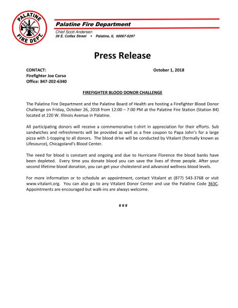 Palatine Fire Department news « chicagoareafire.com